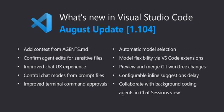 💻 VS Code 1.104 Introduces Smart AI Model Selection & Enhanced Agent ...