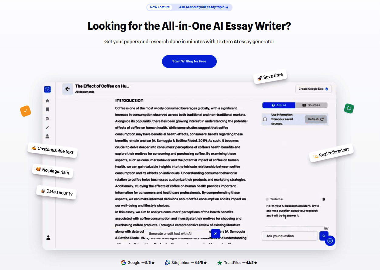 25+ Best Textero AI Essay Writer Alternatives (Updated) | AlternativeStack